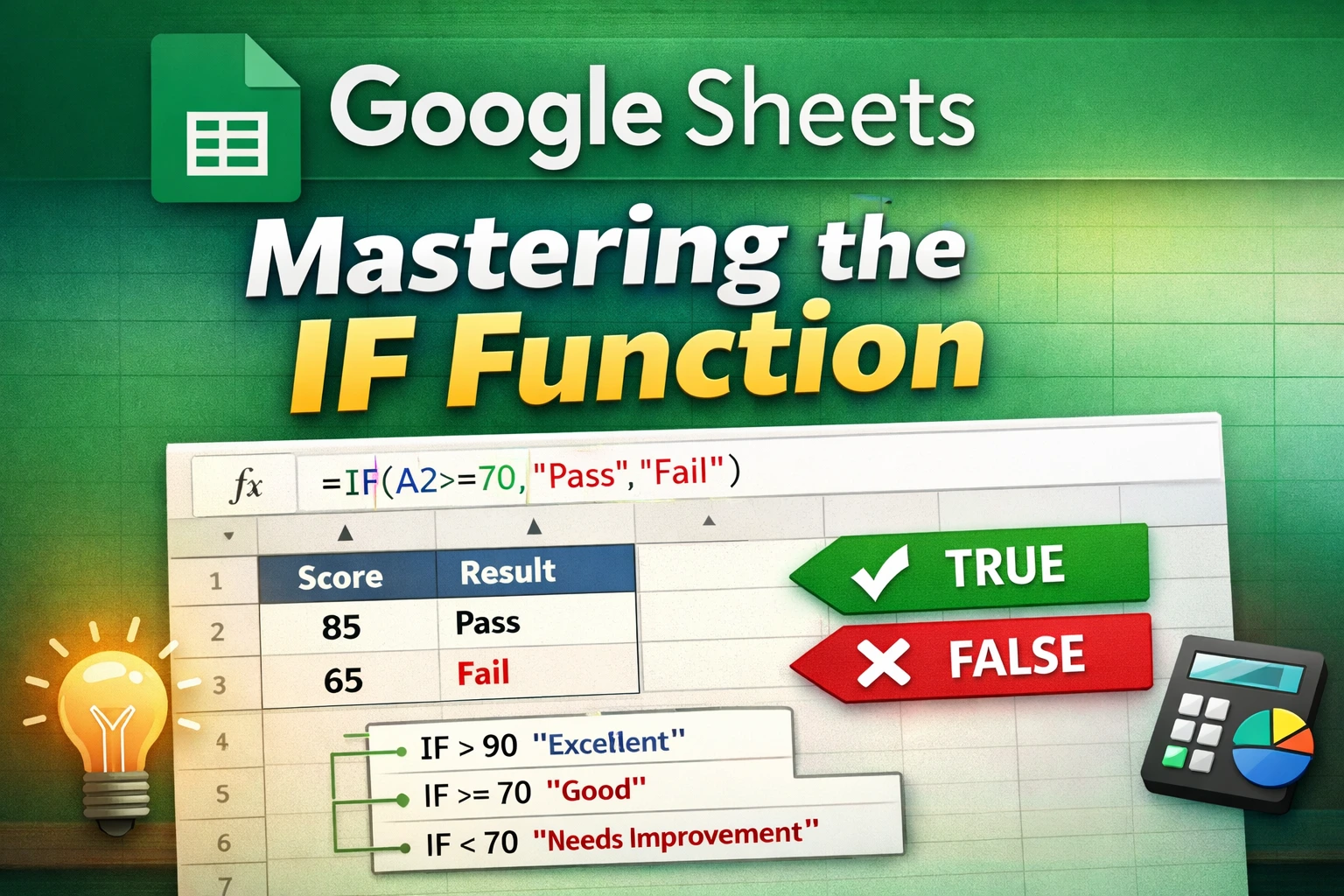 How to Use the IF Function in Google Sheets